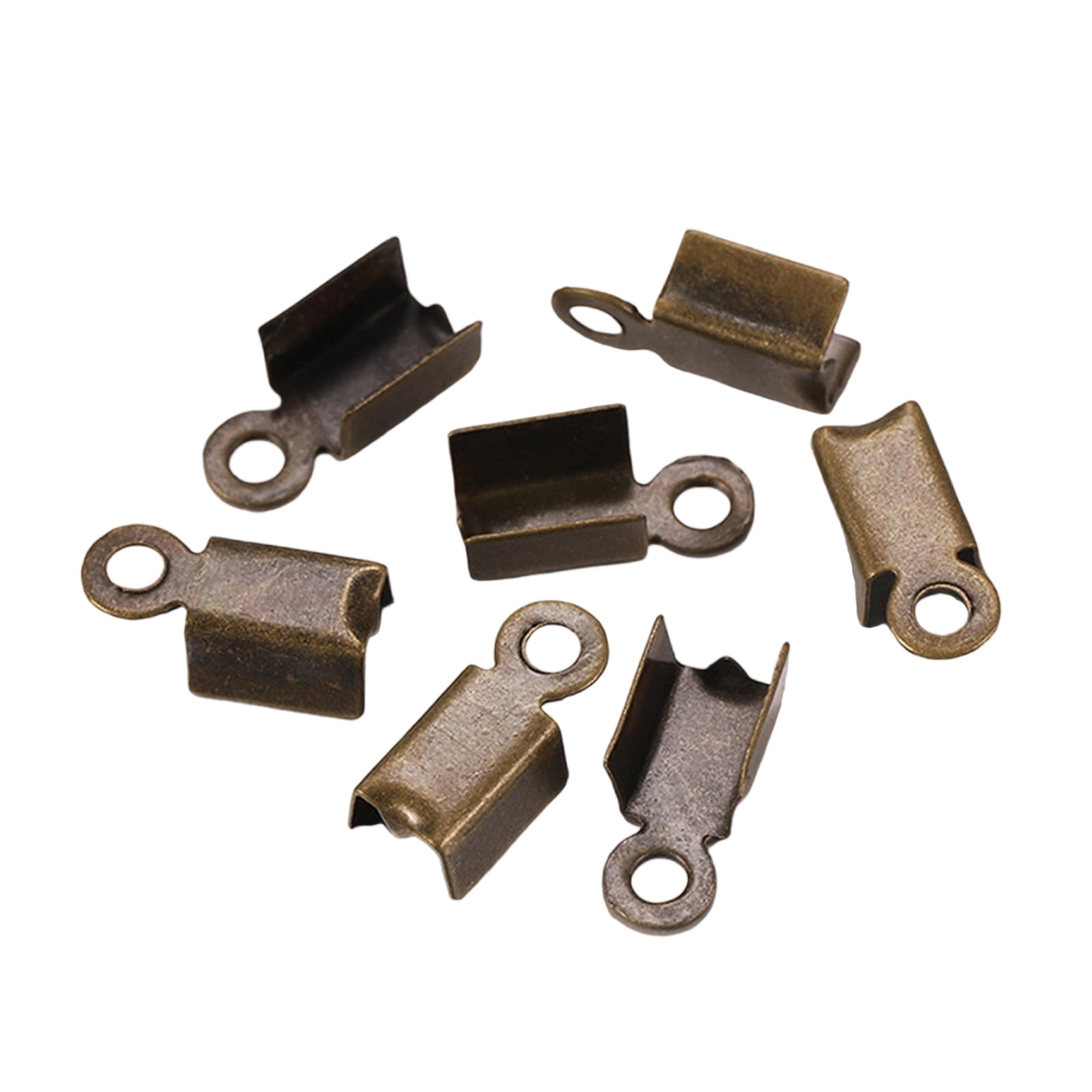 200pcs/Set String Ribbon Leather Clip Tip Cord End Caps for Jewelry ...