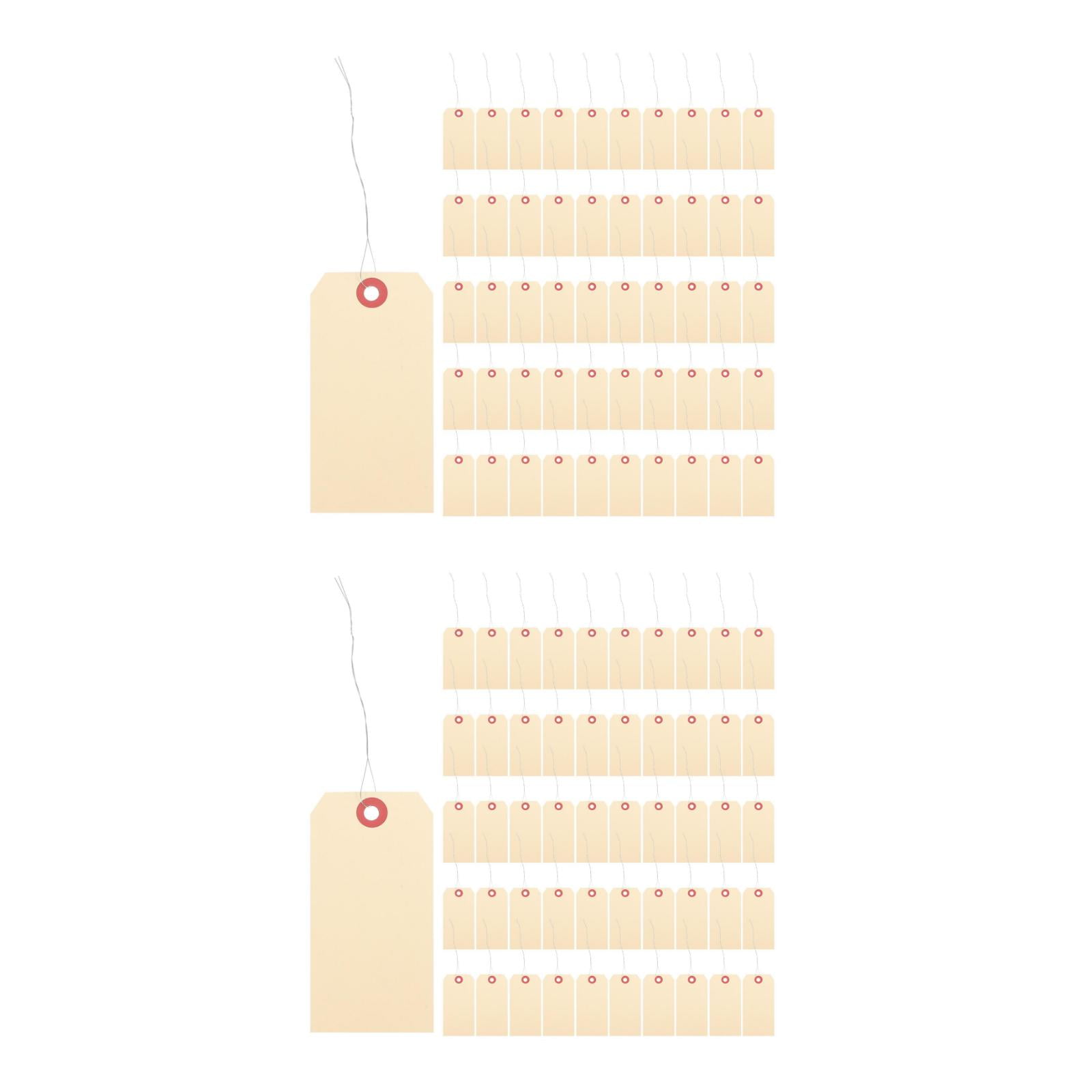 200pcs Shipping Tags Manila Wire Tags Packaging Wired Tags Blank Tags ...