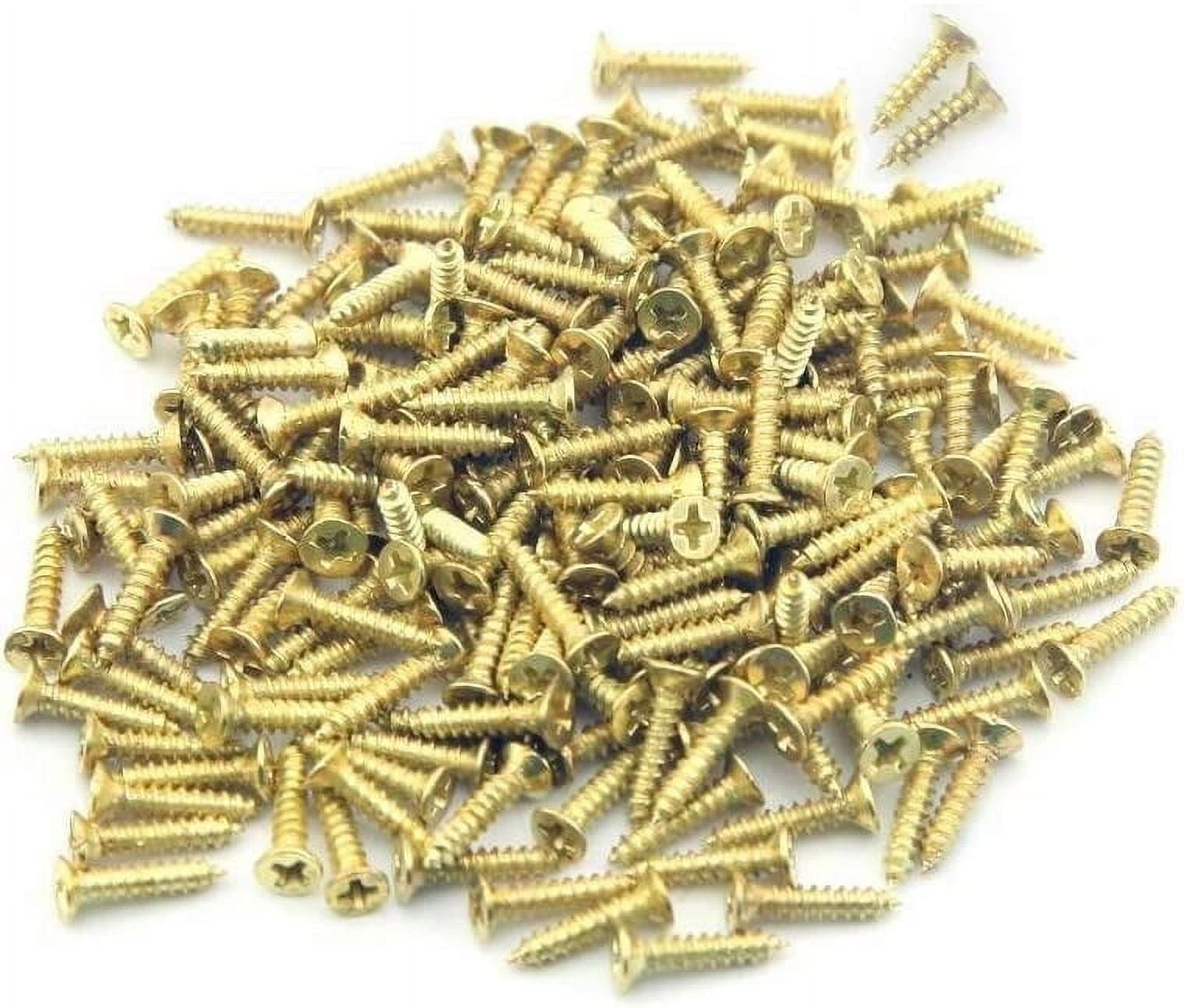 200pcs Small Wood Screw (2×10mm/0.07×0.39in, Gold) - Walmart.com