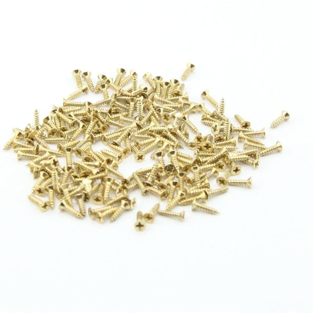 200pcs Small Wood Screw (2×8mm/0.07×0.31in, Gold) - Walmart.com