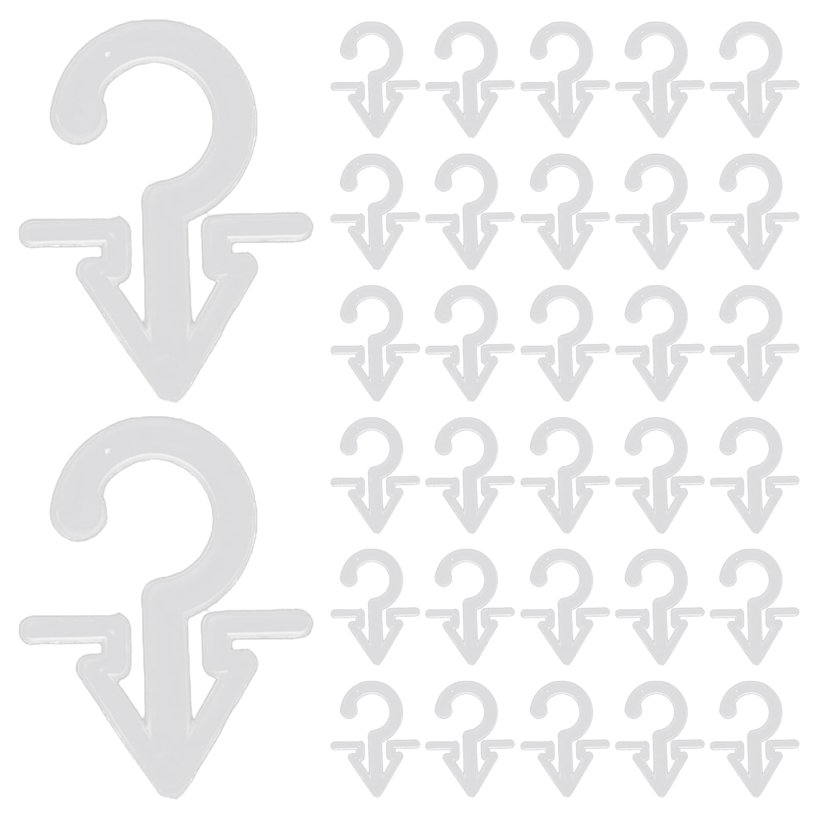 200pcs Sock Display Hooks Merchandising Attachments Hooks Plastic ...