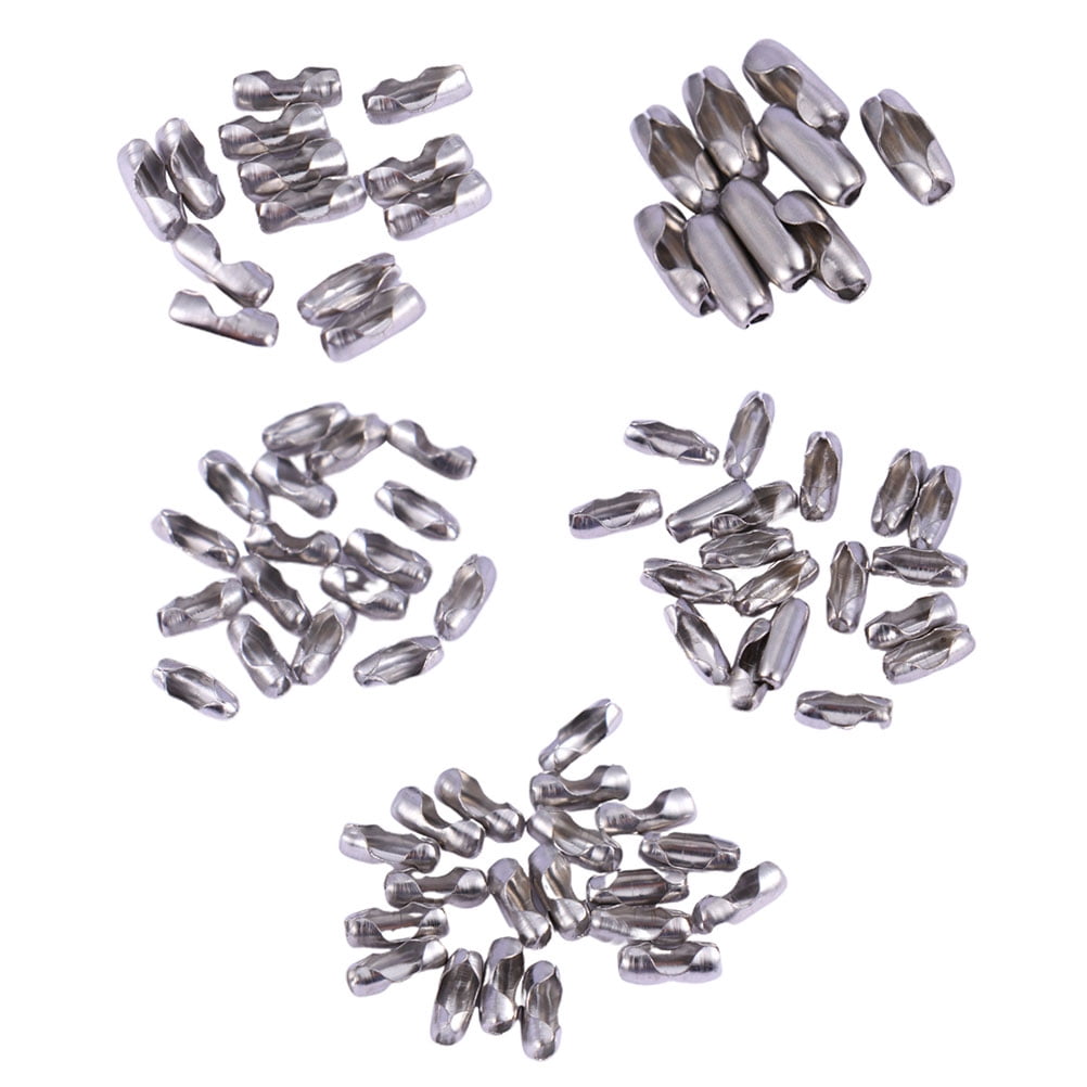 200pcs Stainless Steel Bead Chain Connector Ball Chain Connector Clasps ...
