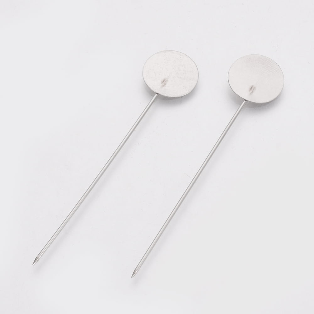 200pcs Tarnish Resistant 304 Stainless Steel Brooch Findings Stainless ...