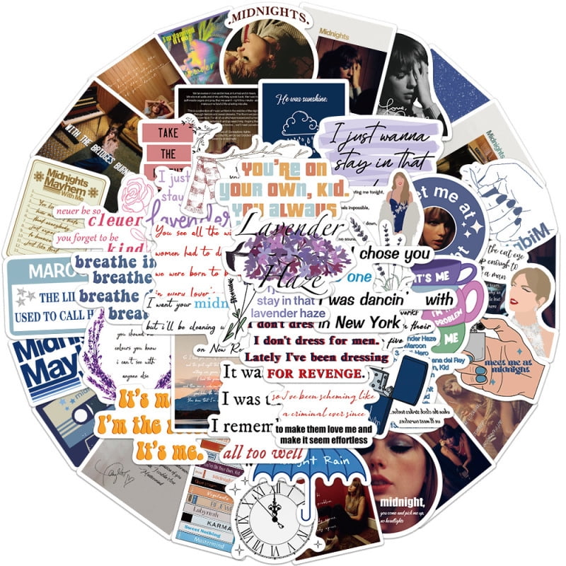 200pcs Taylor Music New Albulm Midnights Sticker Famous Female Singer ...