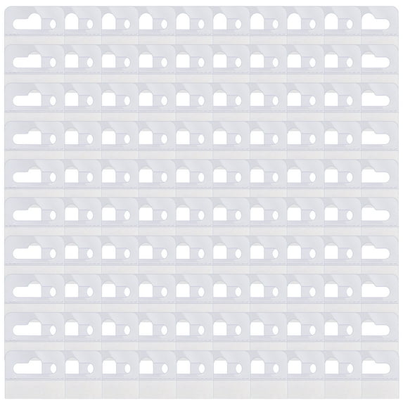 200pcs Transparents Tabs with Slot Holes for Retail and Home Use ...
