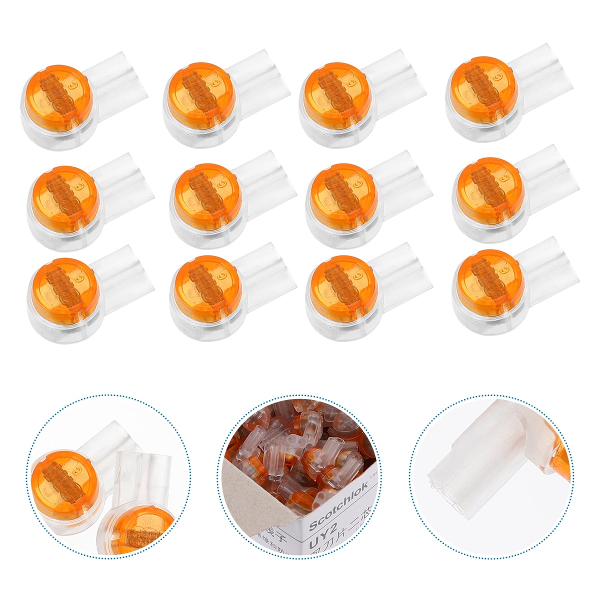 200pcs UY Connector Terminals Cable Telephone Cord Terminals - Walmart.com