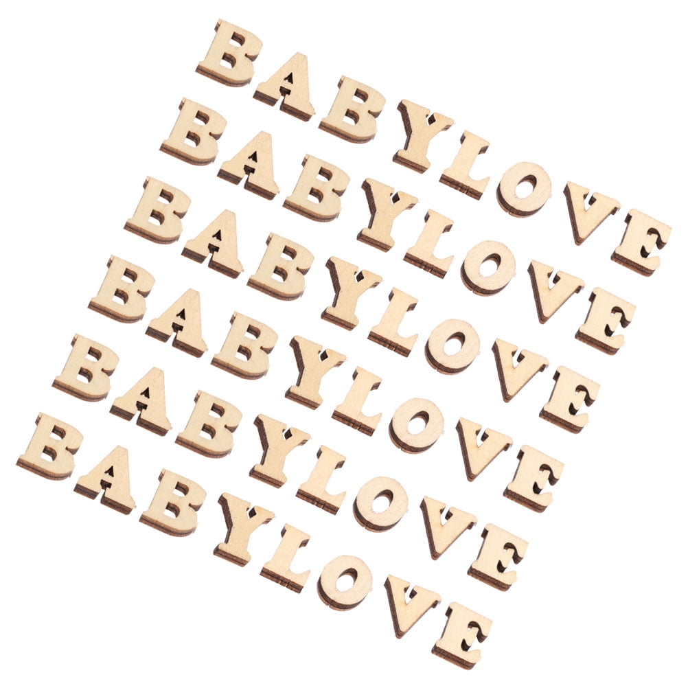 200pcs Unfinished Wood Alphabet Letters Small Wooden Letters for DIY ...