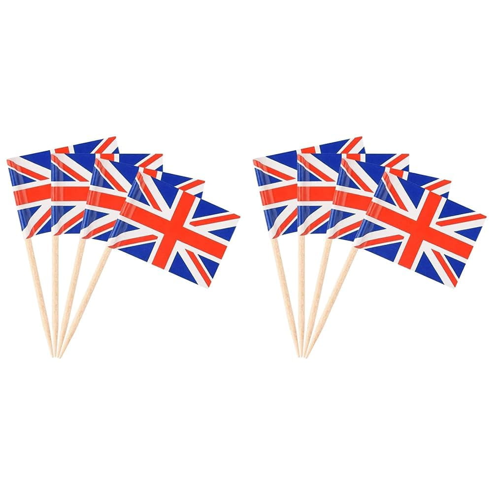 200pcs Union Jack Toothpicks British Sandwich Flags Food Cupcake ...
