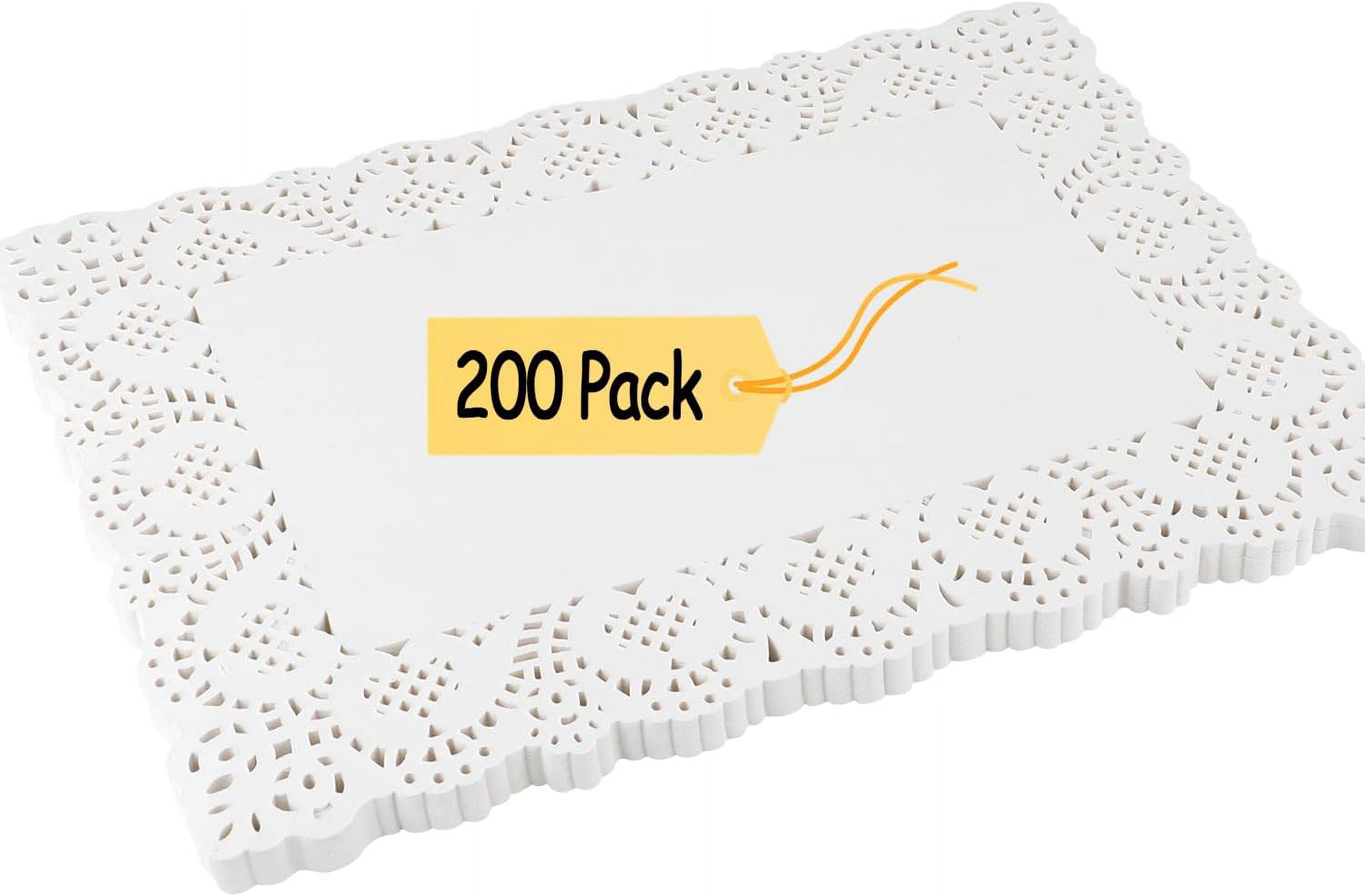 200pcs White Rectangle Doilies Paper 14 X 10 Inches, Lace Paper ...