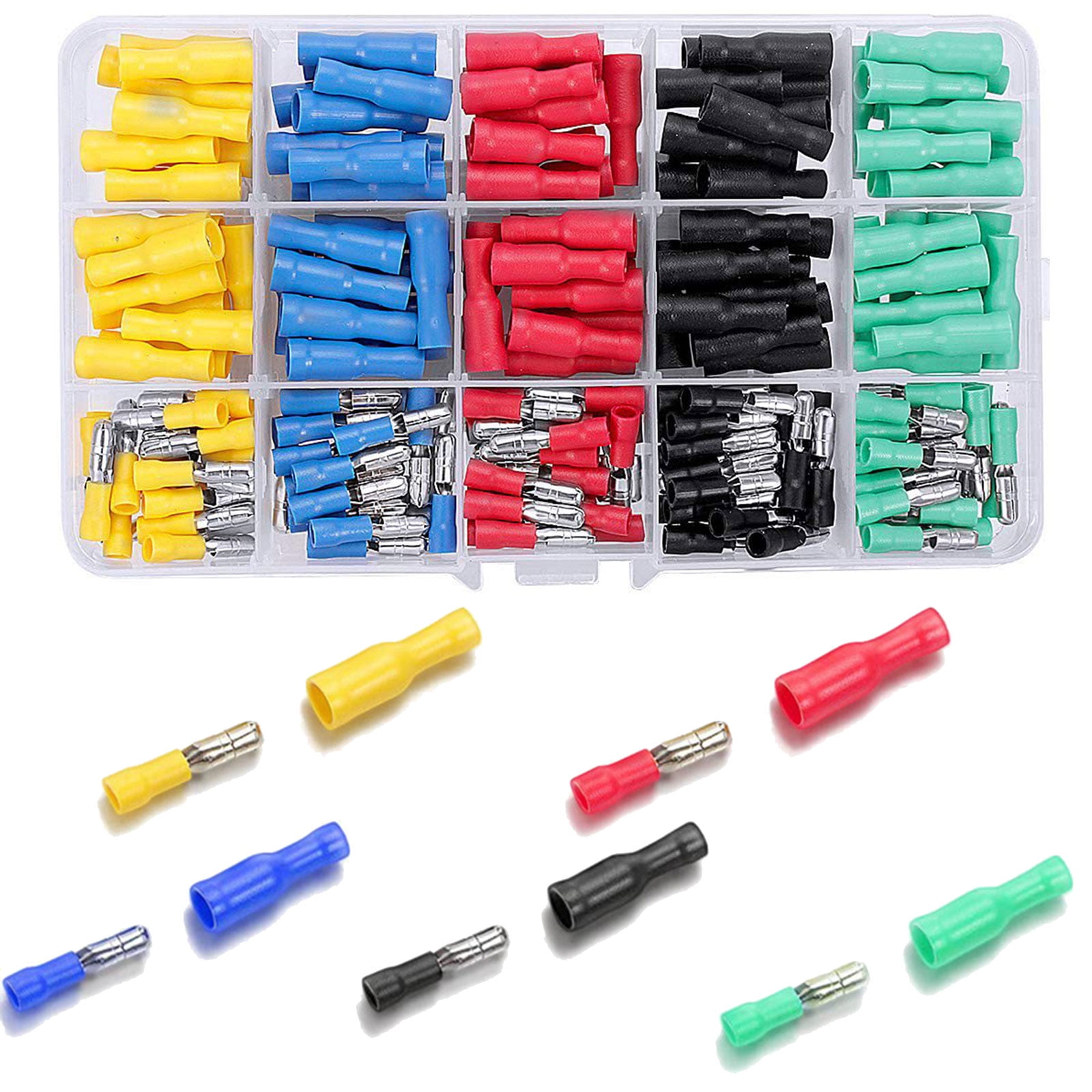 200pcs Wire Connector set with Male/Female Terminals Home Electrical ...