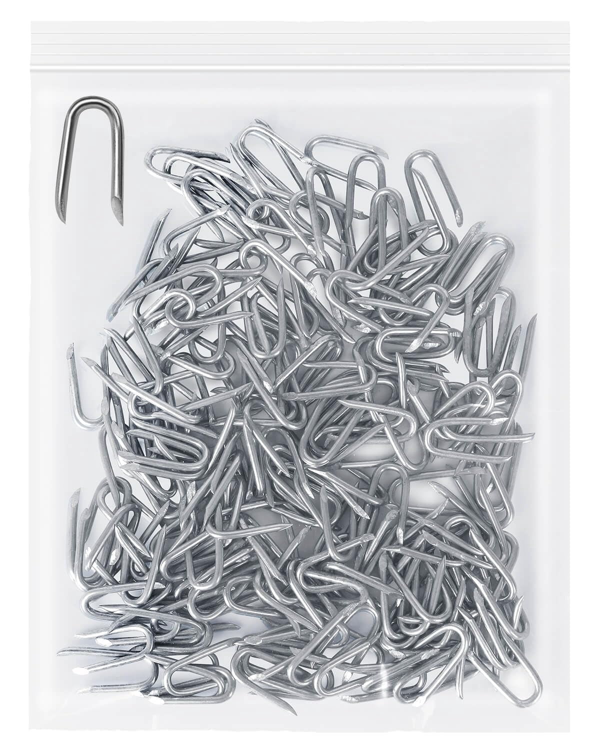 200pcs Wire Fence Staple - Steel U-Shaped Nail for Mesh Galvanized ...