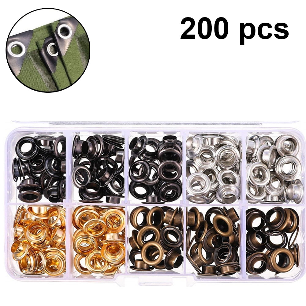 200pcs eyelet set Grommet tool kit eyelet pliers set eyelet tool ...