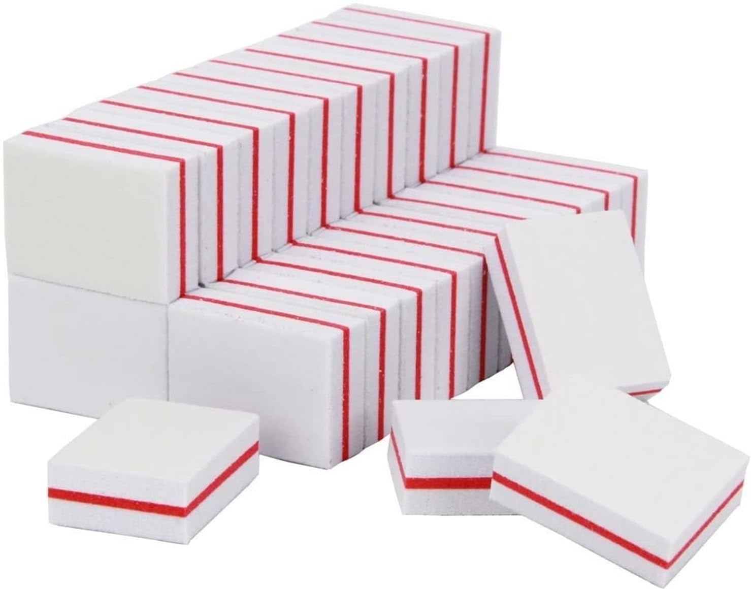 200pcs/lot Mini Sponge Sanding Buffing File 100/180 Grits White Nail ...