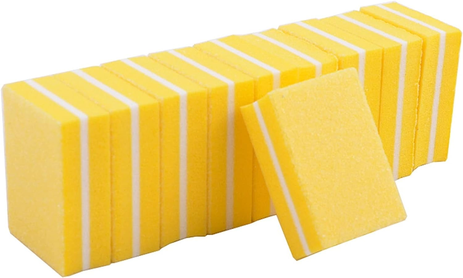 200pcs/lot Professional Nail File Yellow Sponge Nail Art Sanding Blocks ...
