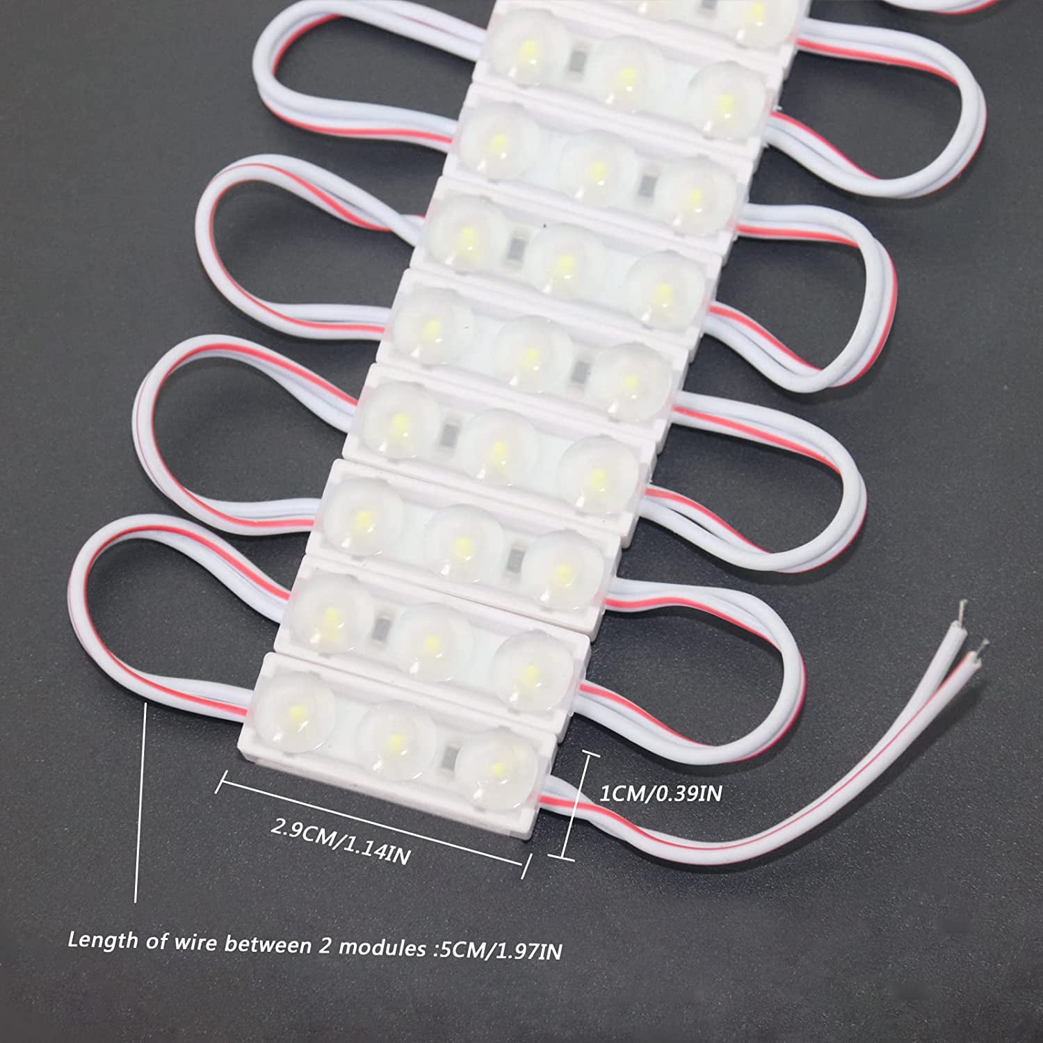 200pcs mini 3 LED Sign storefront Lights Module Pink Super Bright 2835 ...