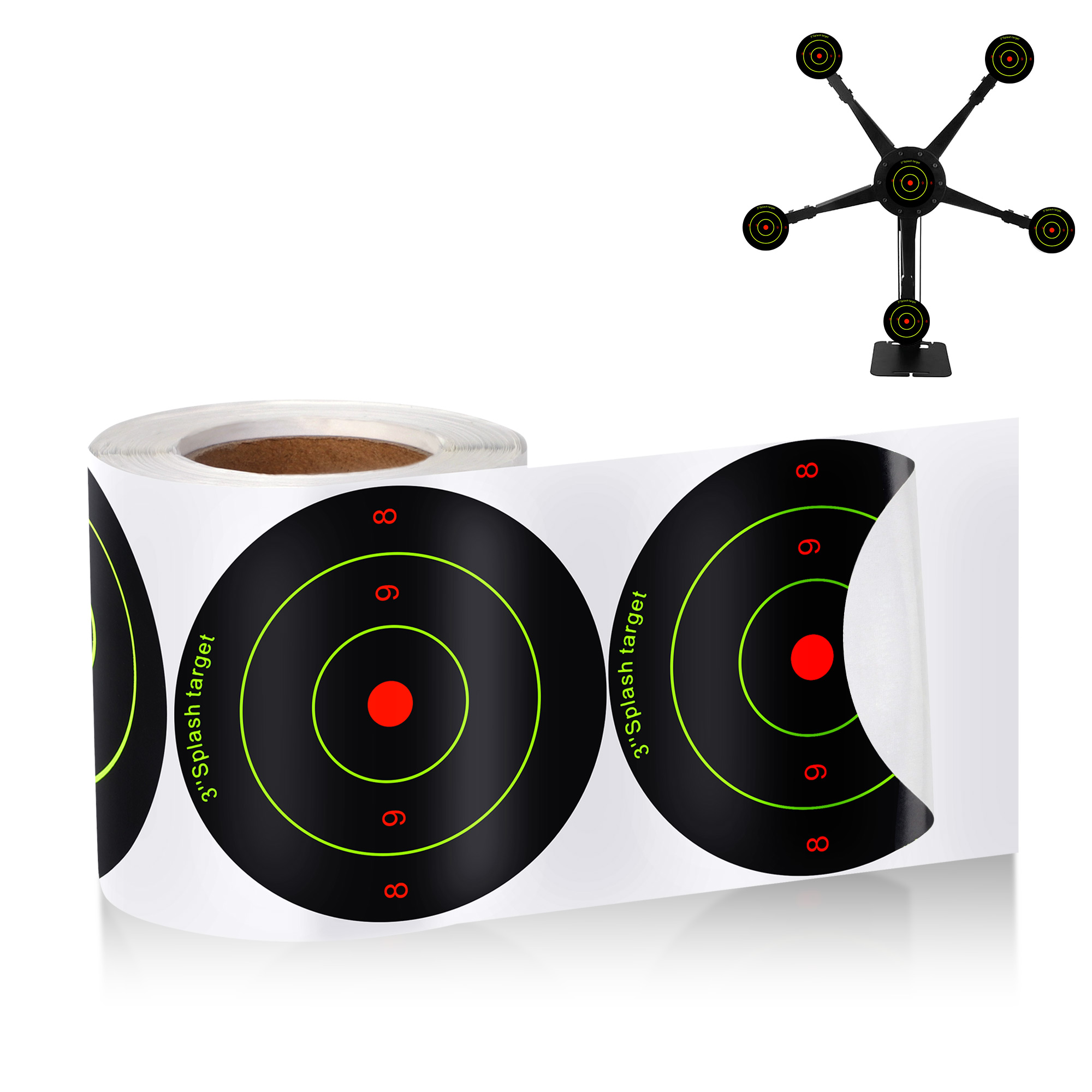 Champion Traps and Targets Fluorescent Orange/Green Bullseye ...