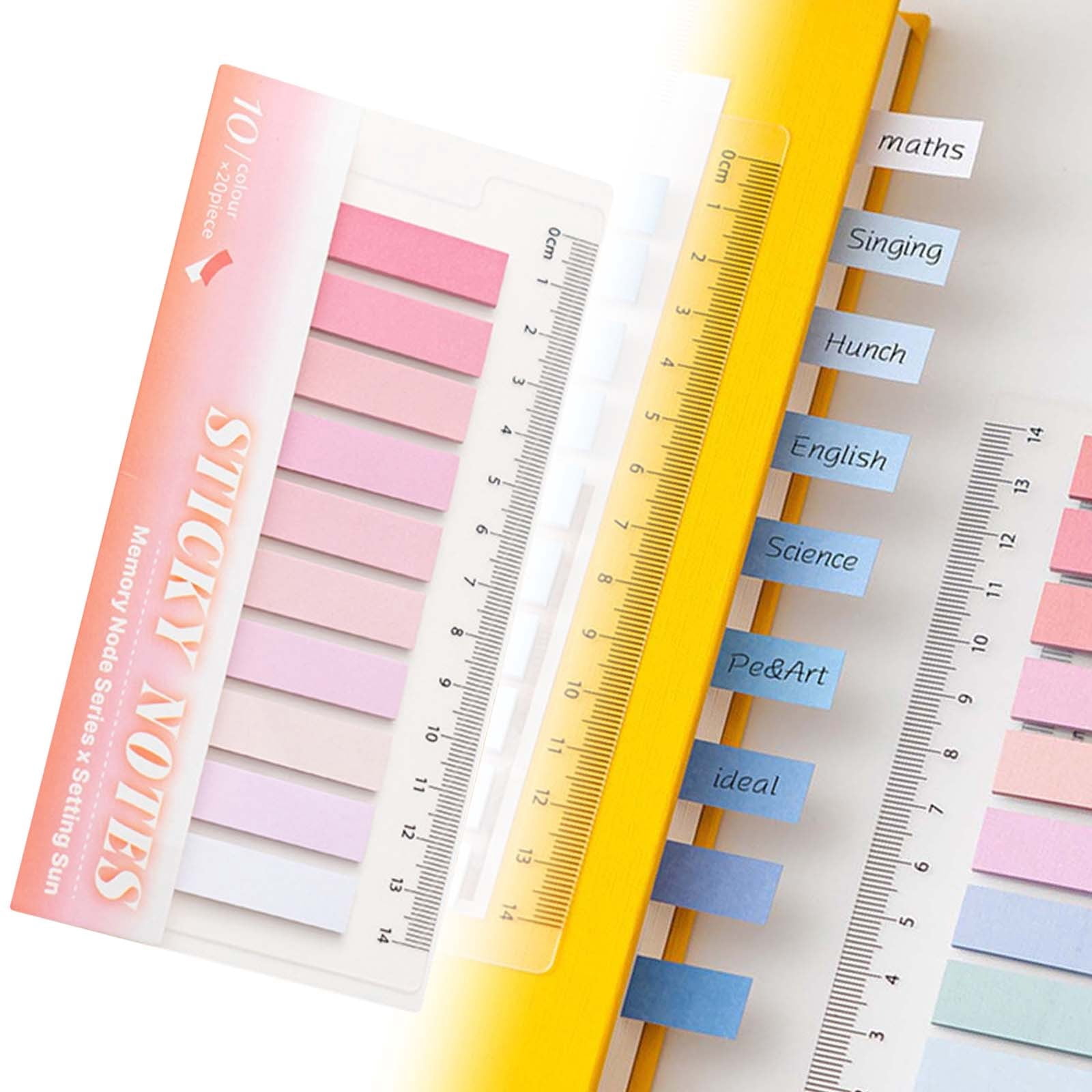 200pcs series bar index label sticker C-Index Tabs Sticky Notes ...