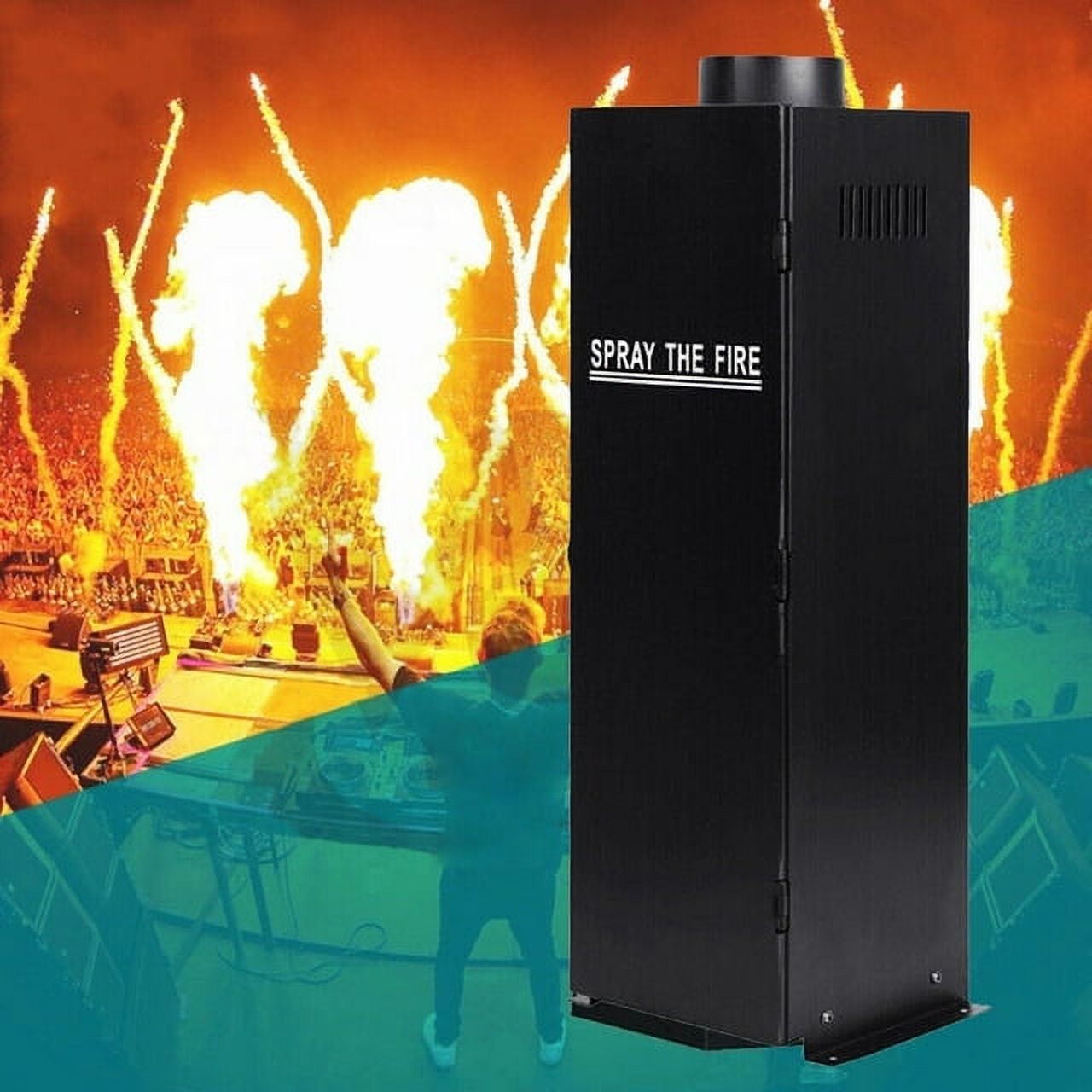 200w DMX Fire Thrower Effect Projector DJ Stage Show Xmas Party Flame ...