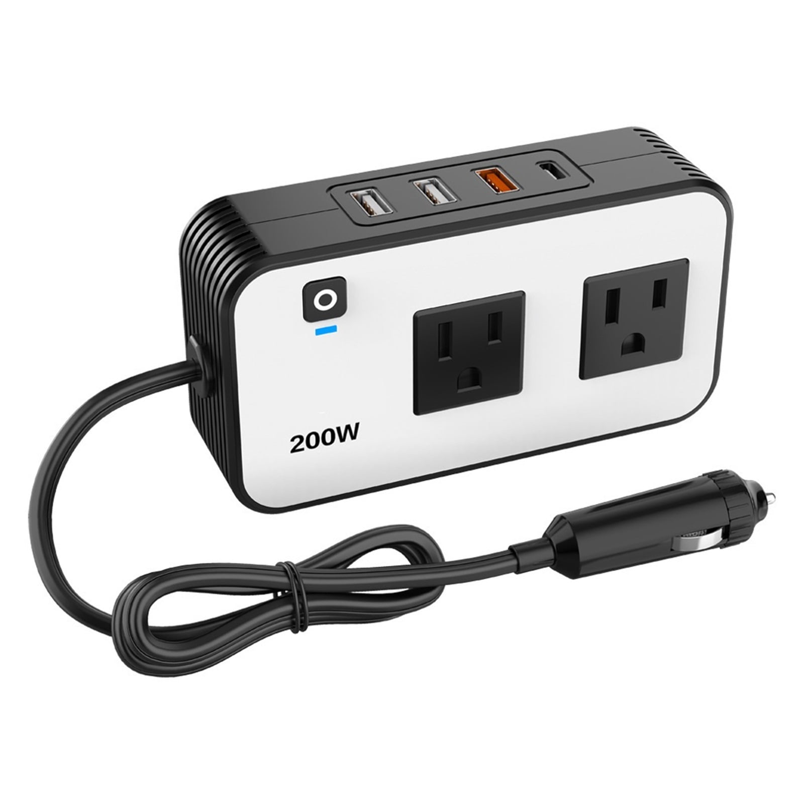 200w High Power Car Inverter, Fast Charging Multi-port USB Socket Power ...