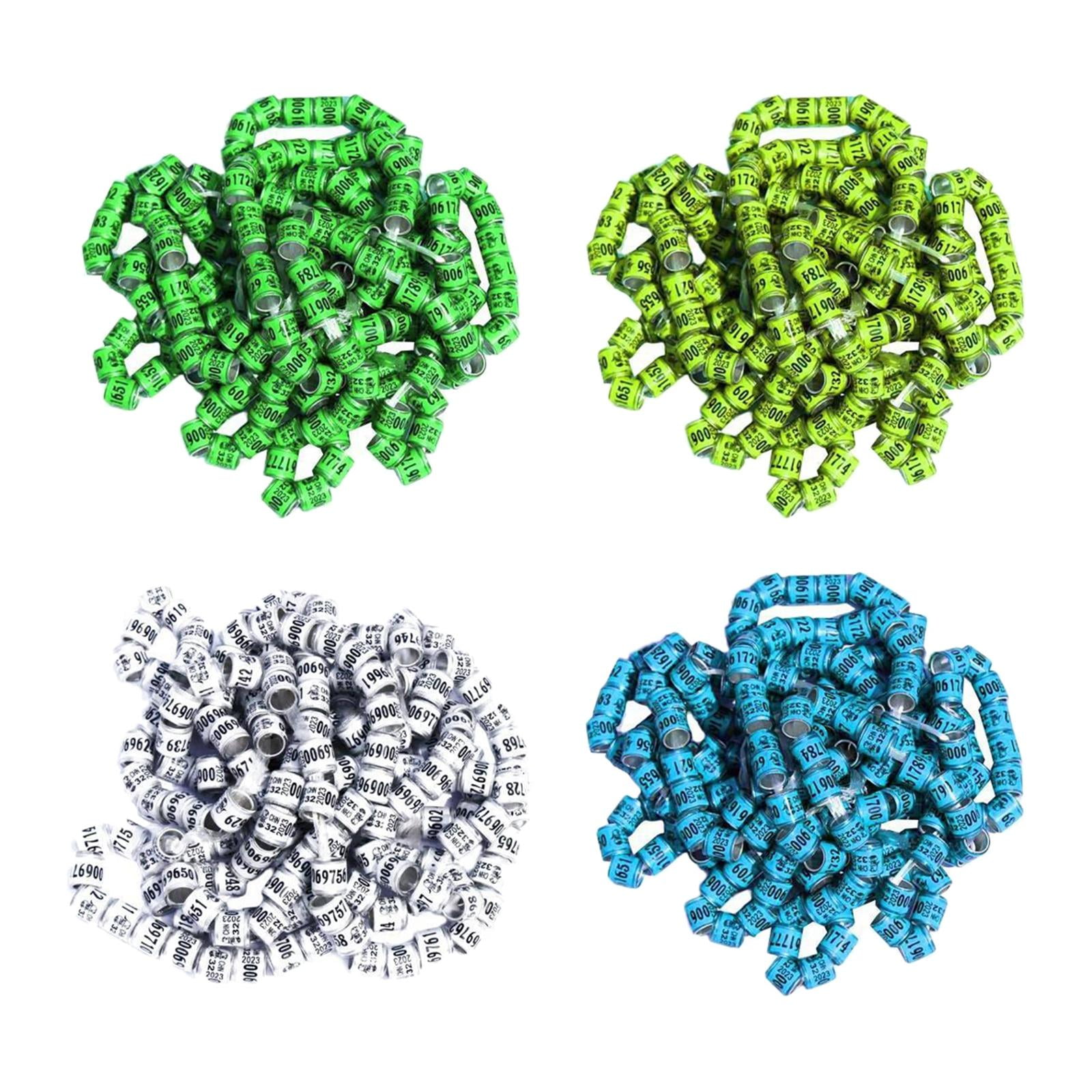 200x Reusable 2023 Aluminium Pigeon Leg Rings 8mm Foot Bands for Bantam ...