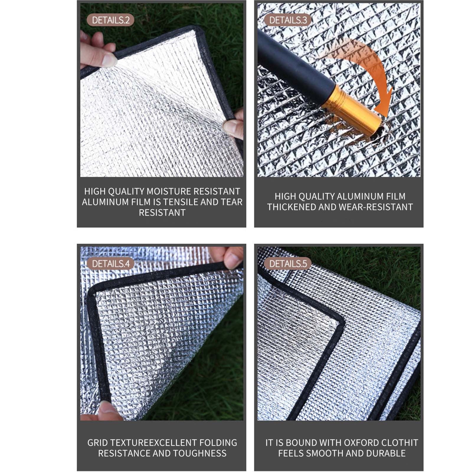 200x200cm Reflecting Heat Insulation Mat Made Of Aluminium Foil Heat ...