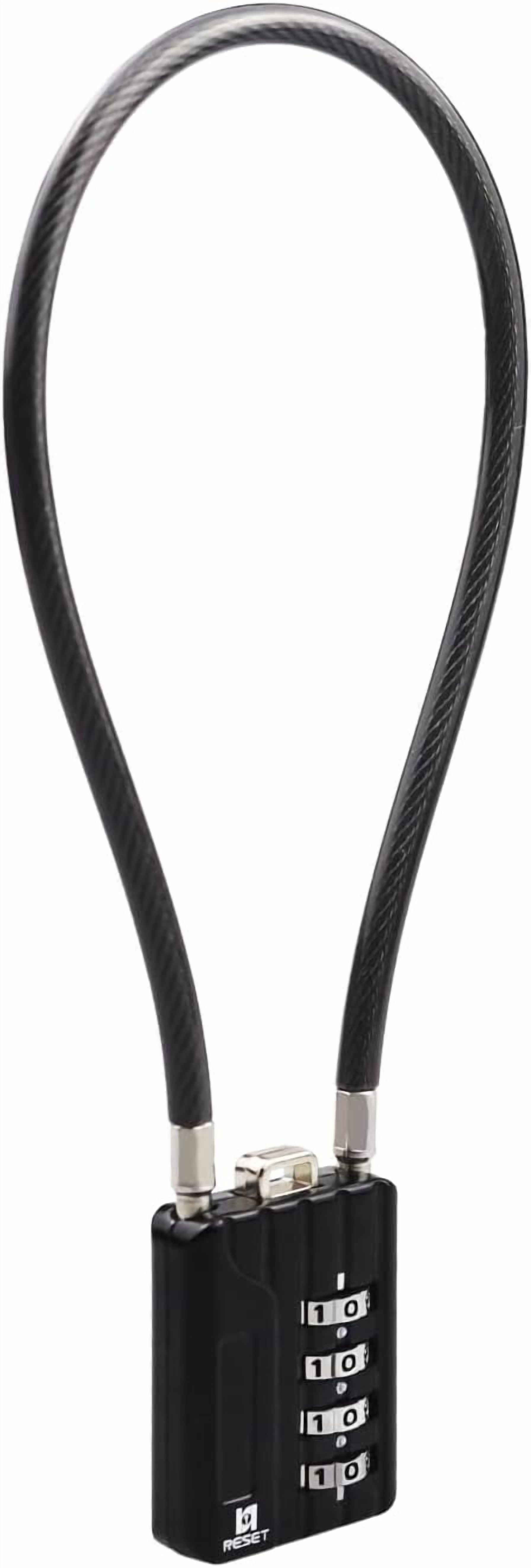 201 (1 Pack) 4 Digit Combination Padlock with 12 inch (30cm) Flexible ...