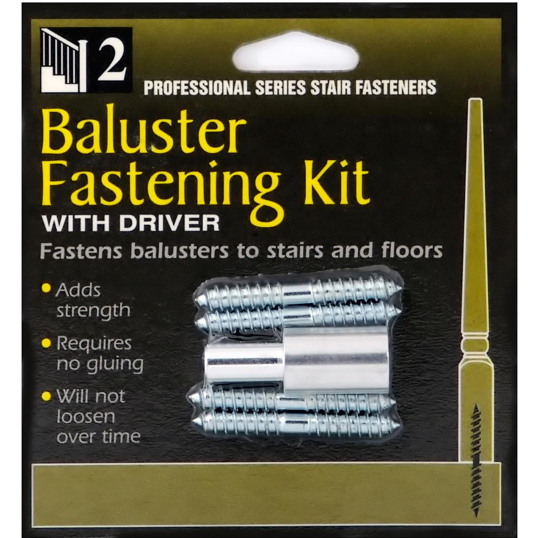 201 Baluster Fastening Kit 1/4" x 2" Balusters w/driver - Walmart.com