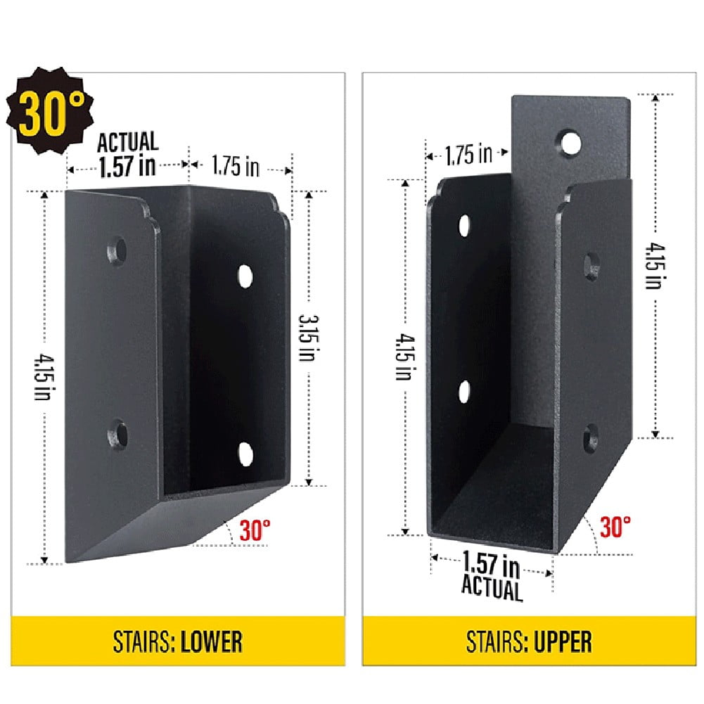 201 Stainless Steel 2" x 4" Deck Railing Connector, for Deck Railing ...