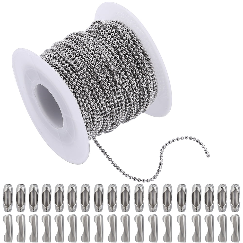 201 Stainless Steel Ball Chains Bracelet Necklace Making Kit Jewelry ...