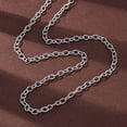 201 Stainless Steel Cable Chain Necklaces Non-Tarnish Stainless Steel color 23.82 inch(60.5cm ...