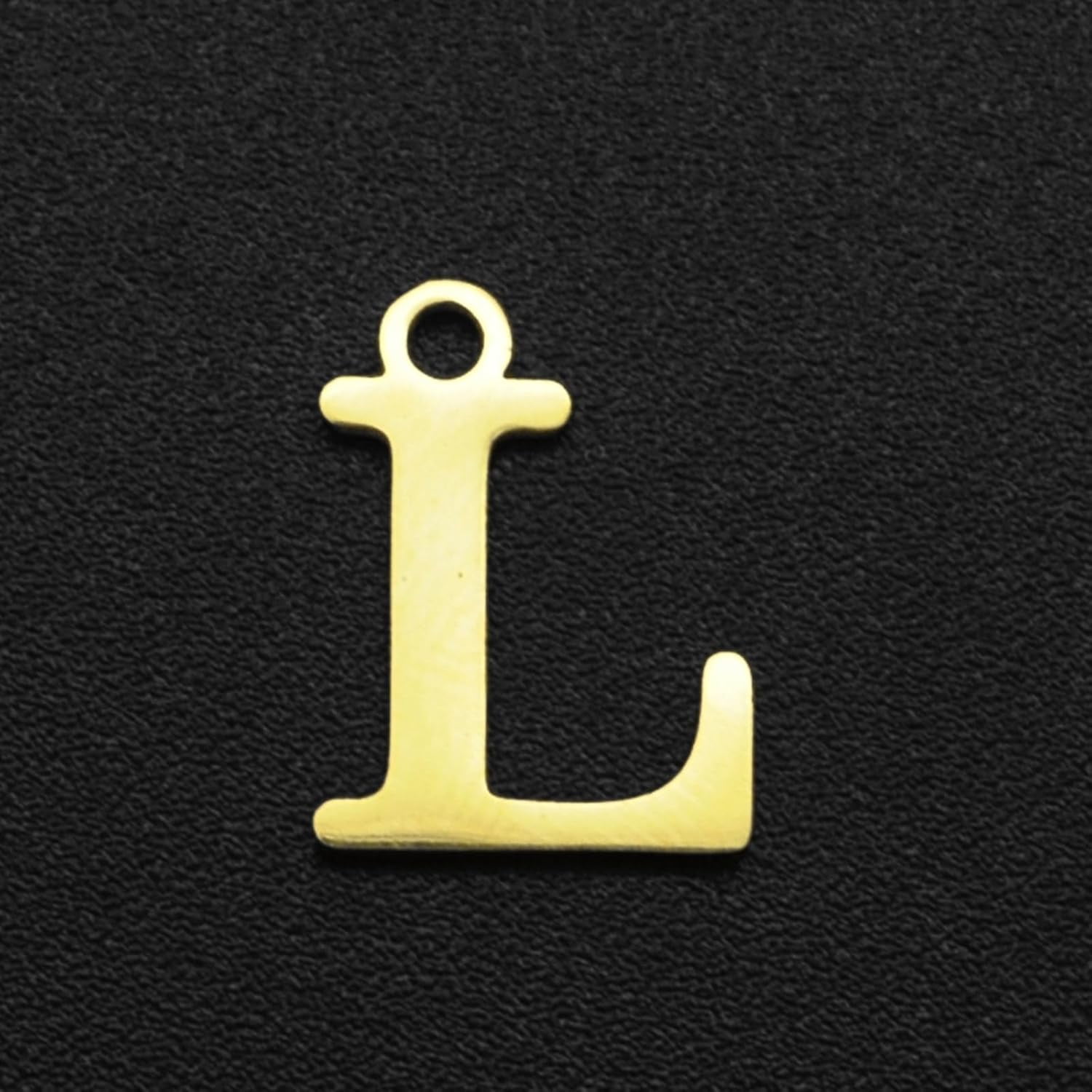 201 Stainless Steel Charms Laser Cut Letter Golden Letter.L 12x9x1mm ...