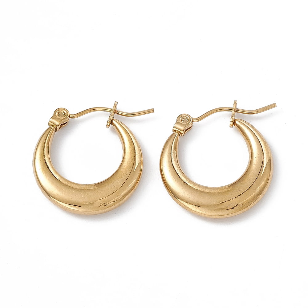 201 Stainless Steel Hoop Earrings with 304 Stainless Steel Pins for ...