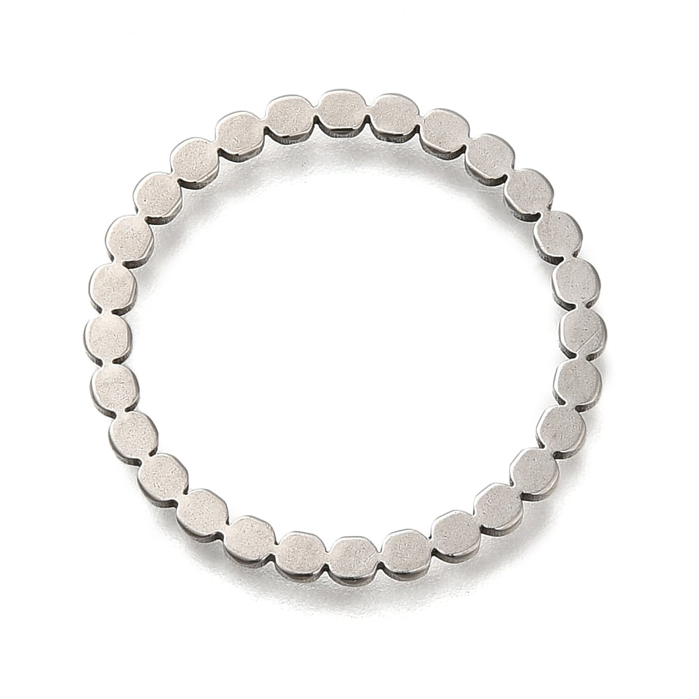 201 Stainless Steel Linking Ring Ring Stainless Steel color 19.5x1mm ...