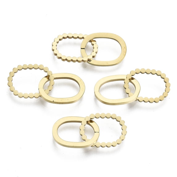 201 Stainless Steel Linking Rings Quick Link Connectors Laser Cut Oval ...