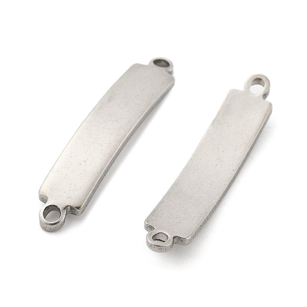 201 Stainless Steel Links/Connectors Curved Rectangle Stamping Blank ...