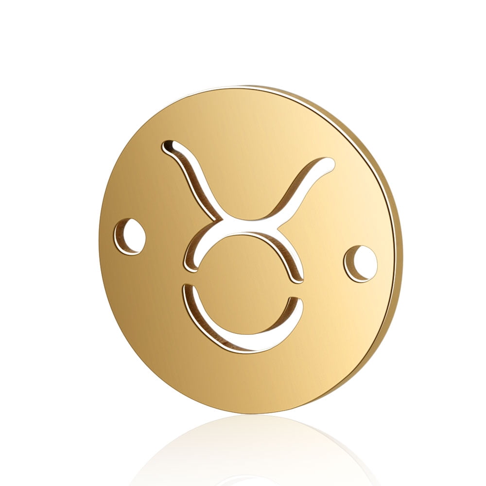 201 Stainless Steel Links connectors Flat Round with Constellation ...