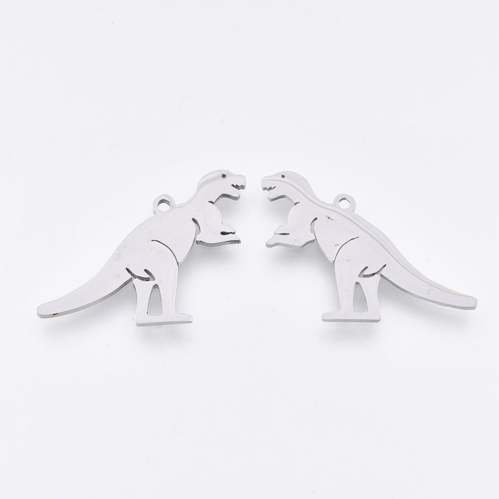 201 Stainless Steel Pendants Laser Cut Pendants Dinosaur Stainless ...