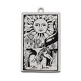 201 Stainless Steel Pendants Laser Engraved Pattern Tarot Card Pendants ...