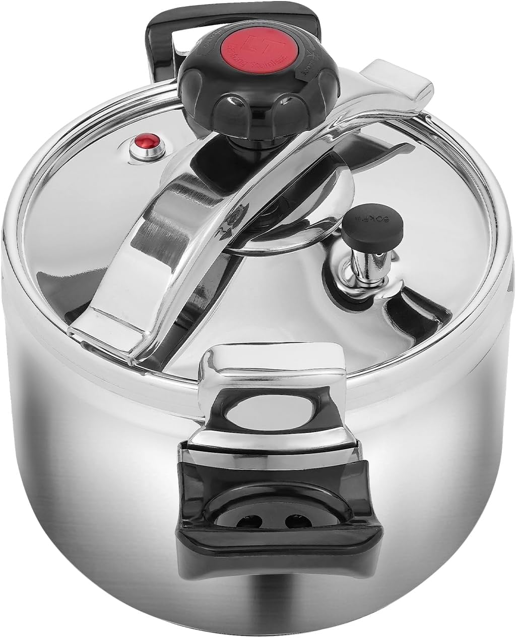 201 Stainless Steel Pressure Cooker, 6.35 Qt 60Kpa Pressure Pot Olla De ...