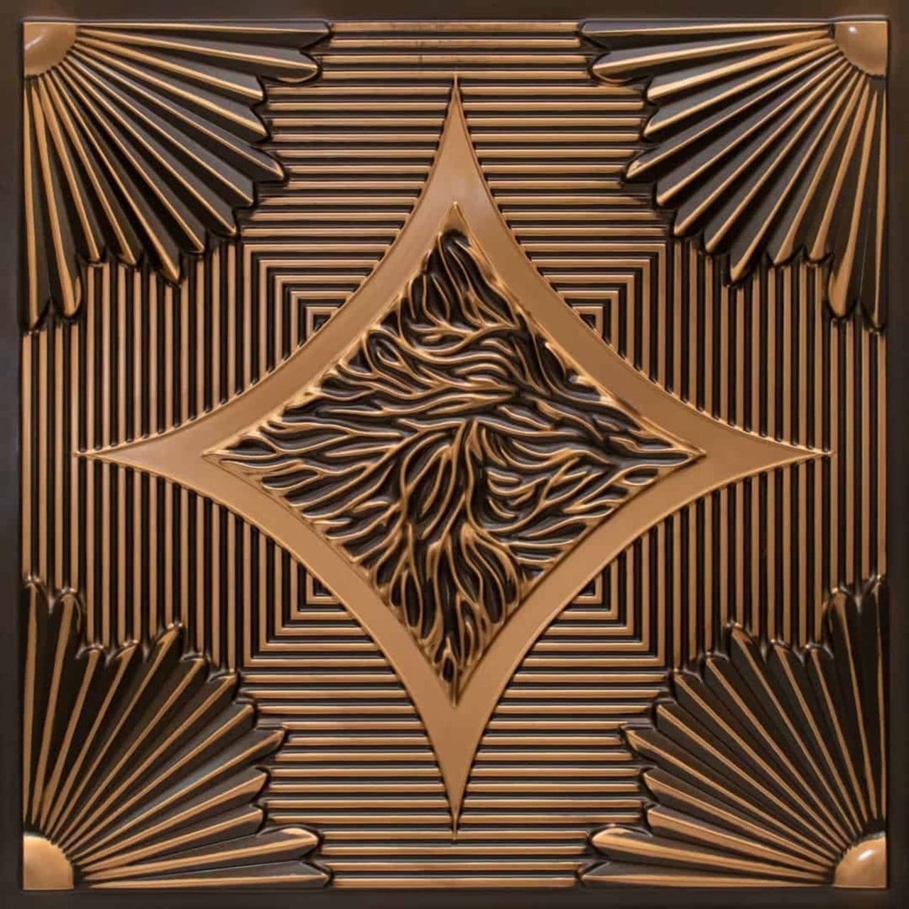 201 - Sunset Boulevard 2 ft. x 2 ft. PVC Glue-up or Lay in Ceiling Tile ...