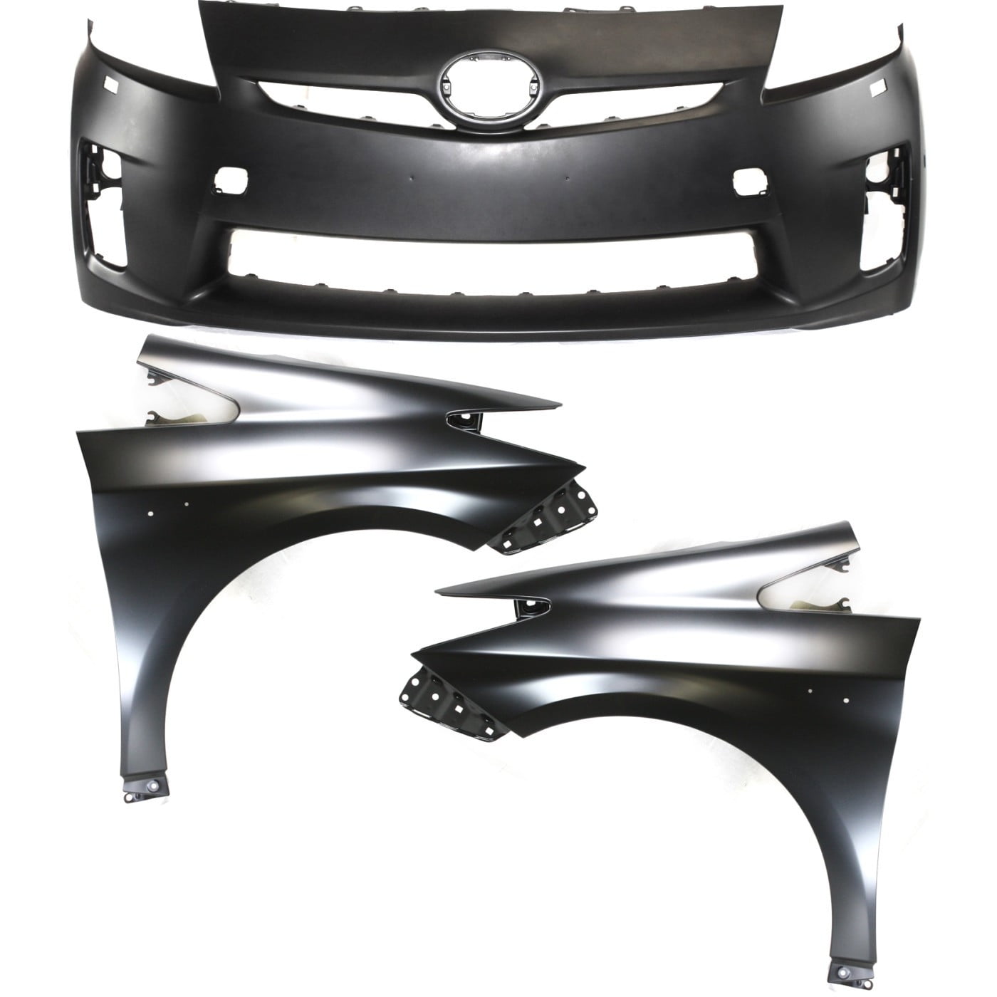 2010-2011 for Toyota for Prius Front Bumper Cover Kit with Fog Light ...