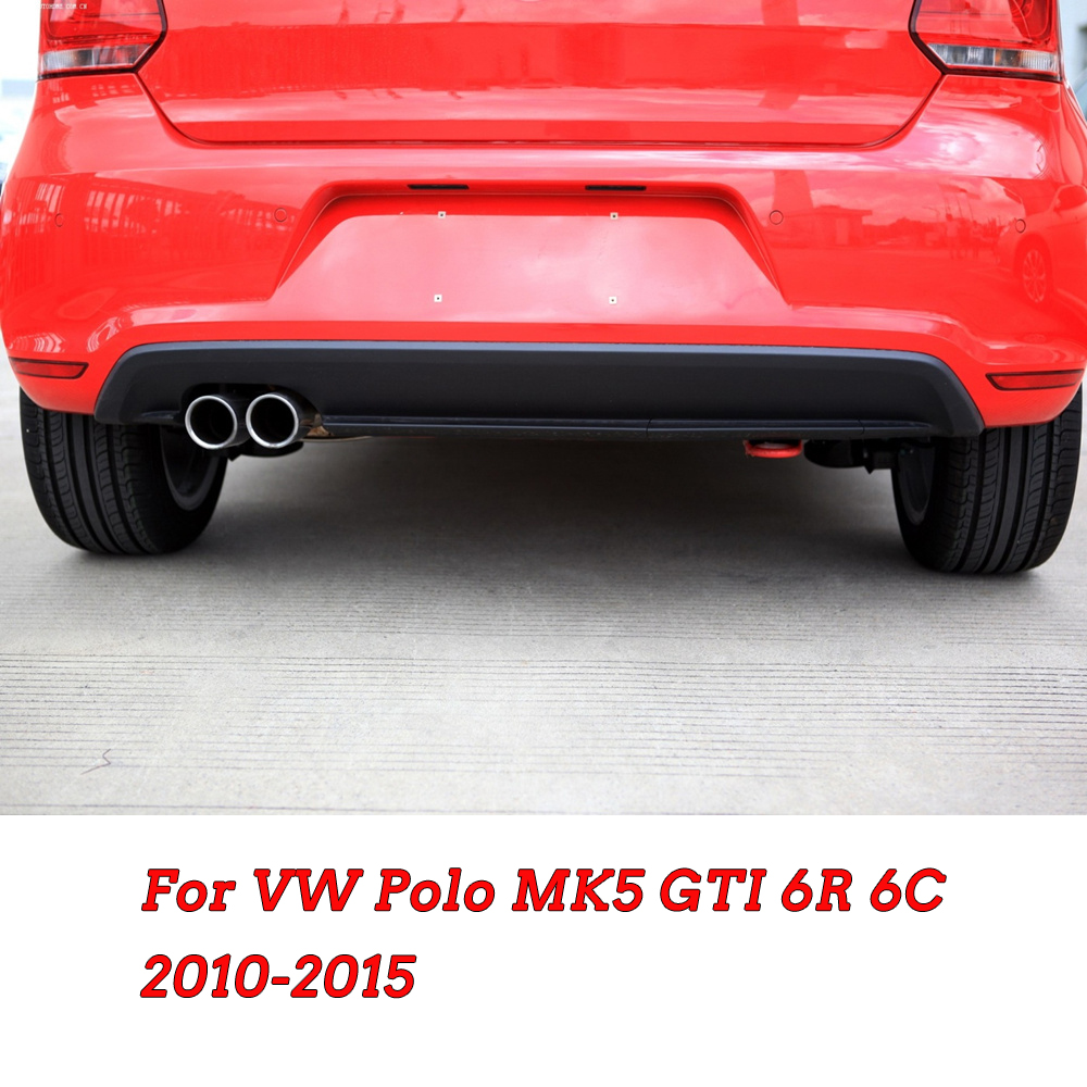 2010-2015-Car Rear Bumper Diffuser, Spomicrophone Mathiator for VW Polo MK5 GTI 6R 6C Two/Four ...