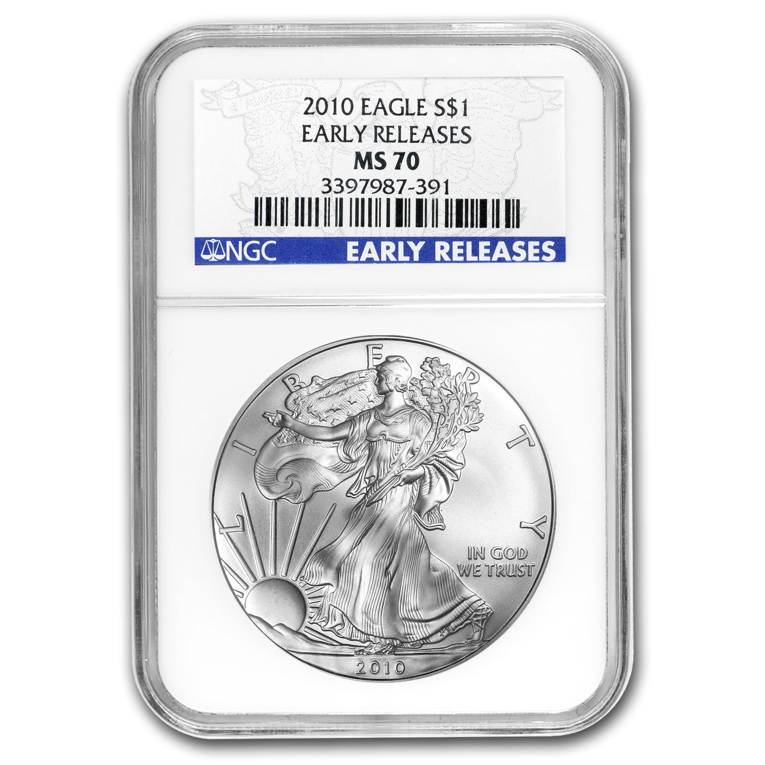 2010 American Silver Eagle MS-70 NGC (Early Releases) - Walmart.com