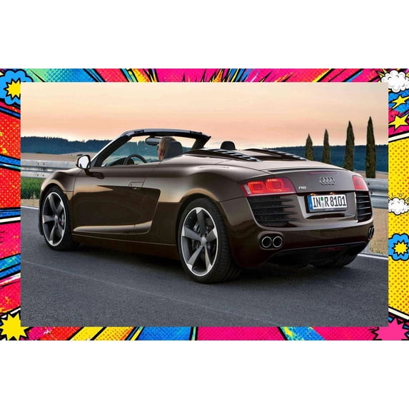 2010 Audi R8 Spyder - Pop Art Edition | 24x36 Inch Glossy Laminated ...