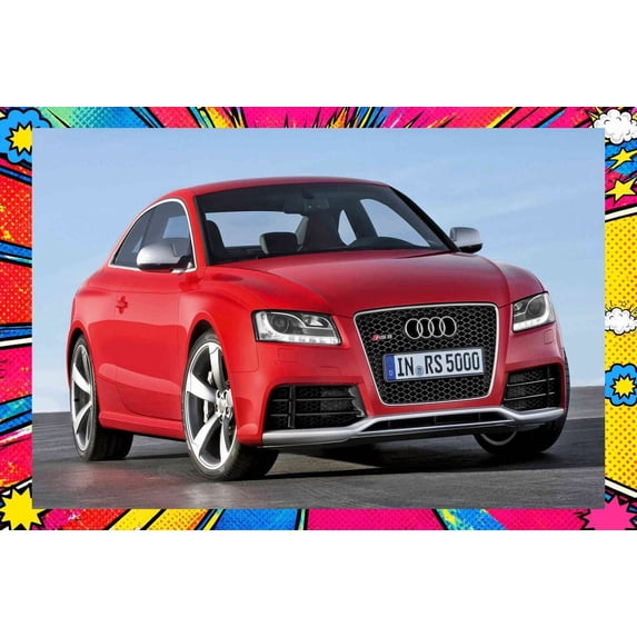 2010 Audi RS 5 Coupe - Pop Art Edition | 24x36 Inch Laminated Poster ...