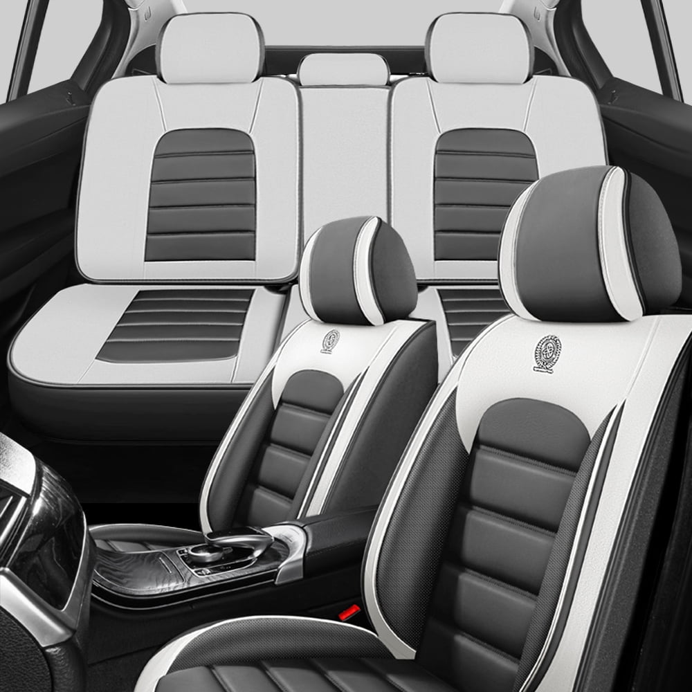 2010 Car Seat Cover for NISSAN VERSA , Gray and White Car Seat Covers ...