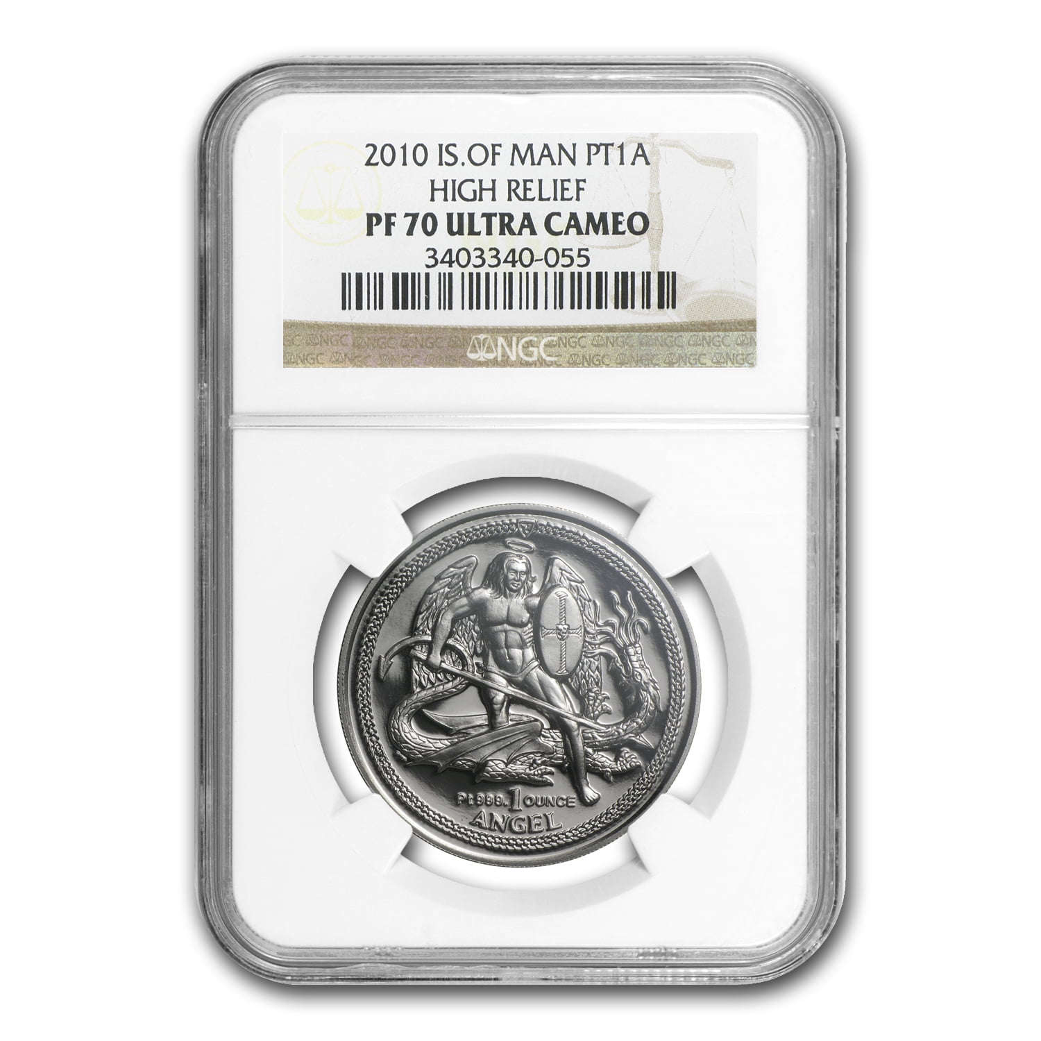 2010 Isle of Man 1 oz Platinum Angel PF-70 NGC (High Relief) - Walmart.com