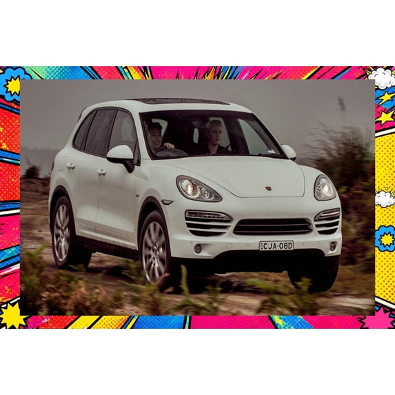 2010 Porsche Cayenne AU - Pop Art Edition | 24x36 Inch Glossy Laminated ...