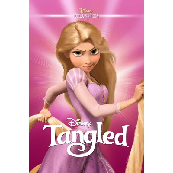 2010 Tangled Movie Poster Disney Rapunzel Mandy Moore UNFRAMED PAPER ...