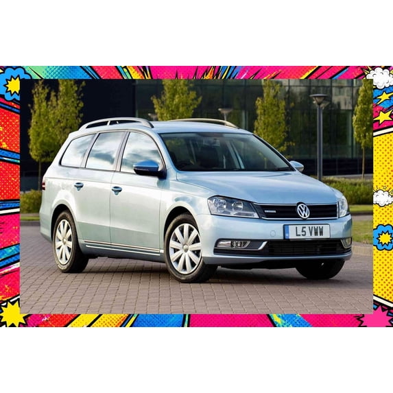 2010 Volkswagen Passat Estate UK - Pop Art Edition | 20x30 Inch Glossy ...